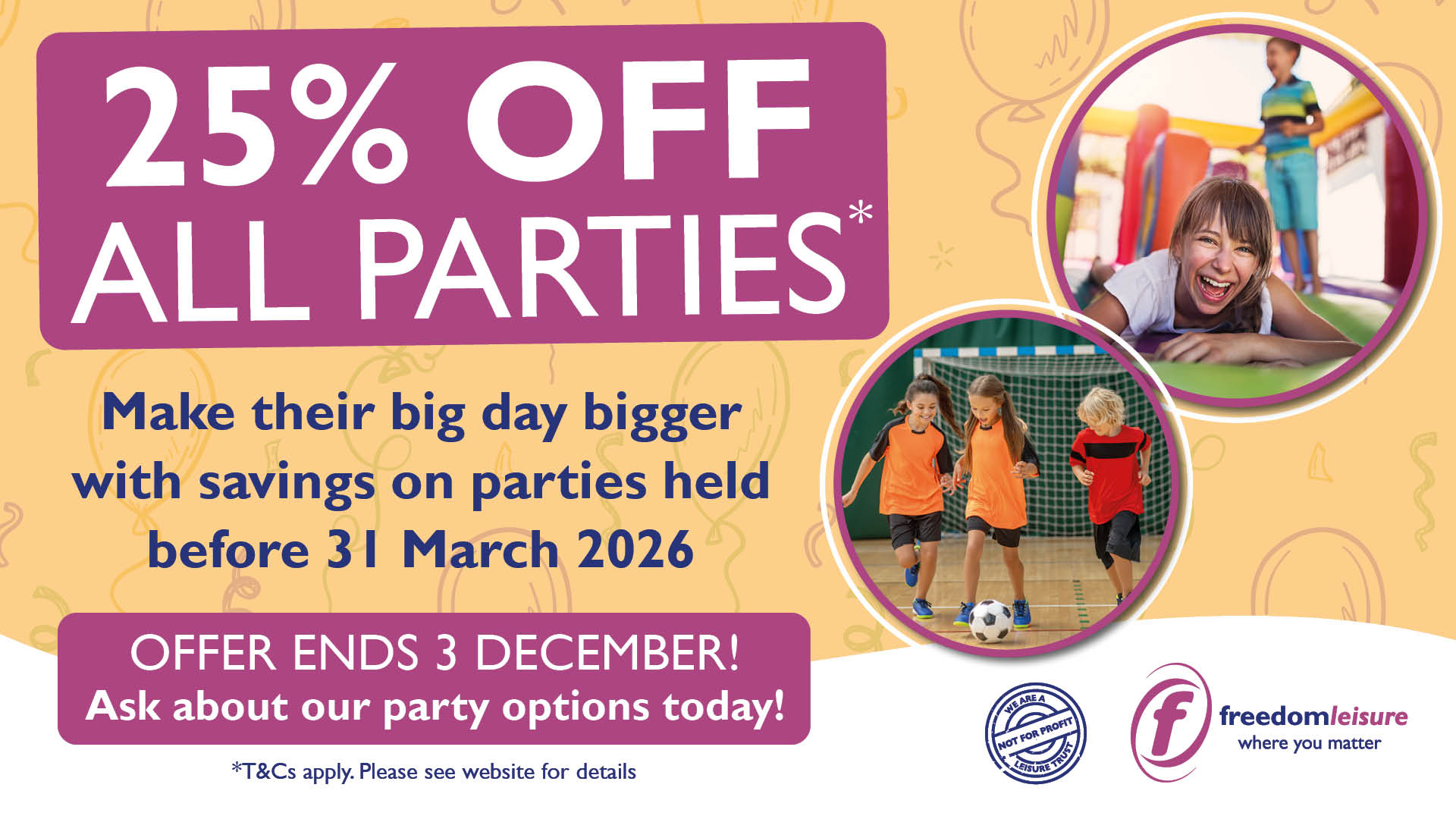 Birthday Discount 25% OFF | Freedom Leisure